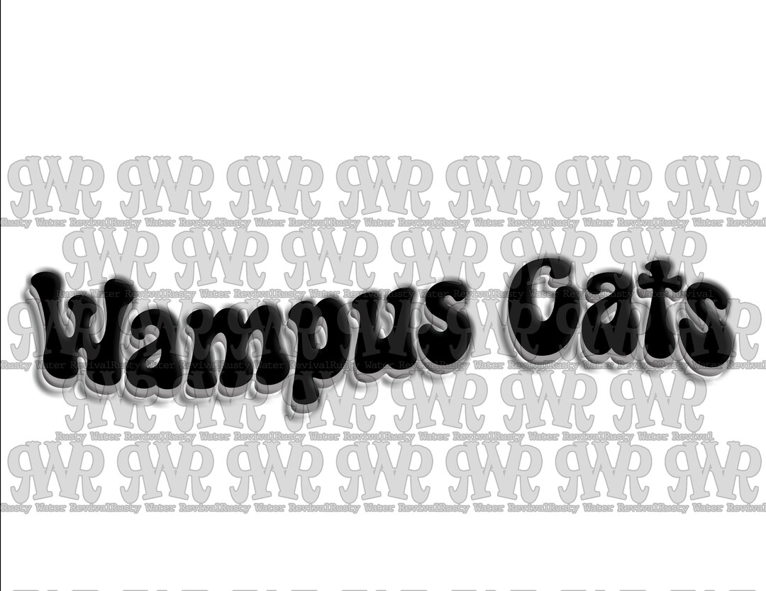 Wampus Cats Mascot PNG Digital Design Bear Mascot School - Etsy
