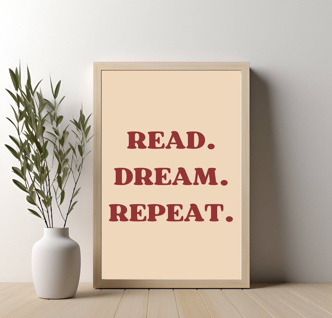 Reading Poster, Digital Download, Reading Nook Decor, Bookish Wall Art ...