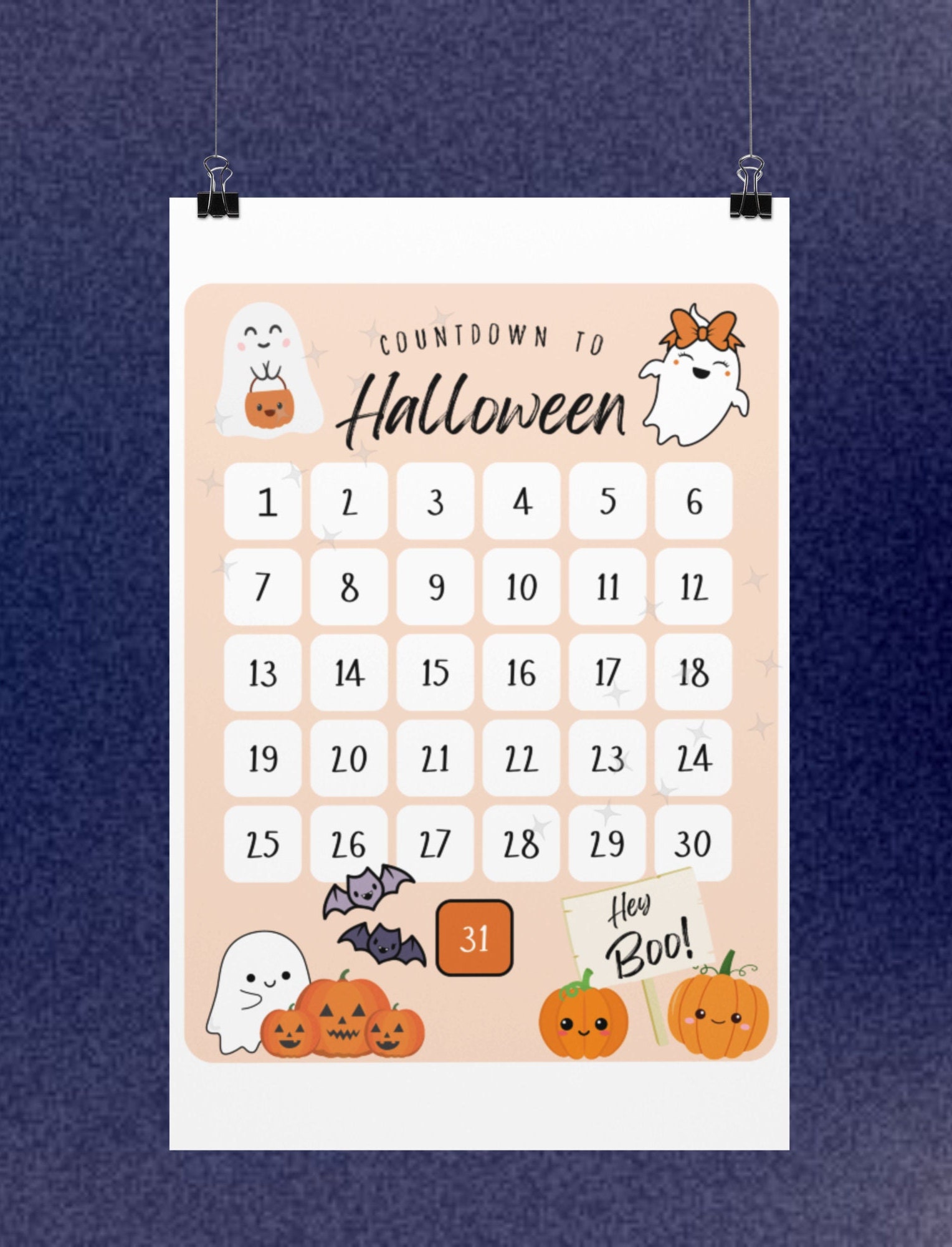 Countdown to Halloween! - Digital Download - Etsy