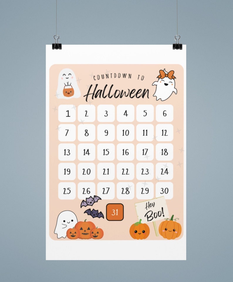Countdown to Halloween! - Digital Download - Etsy