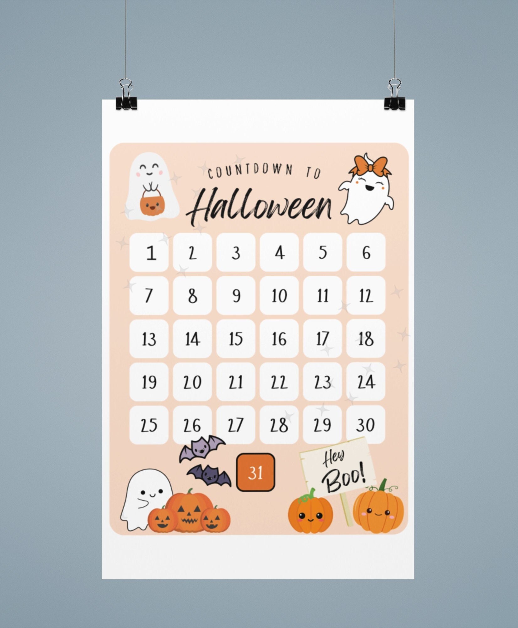 Countdown to Halloween! - Digital Download - Etsy