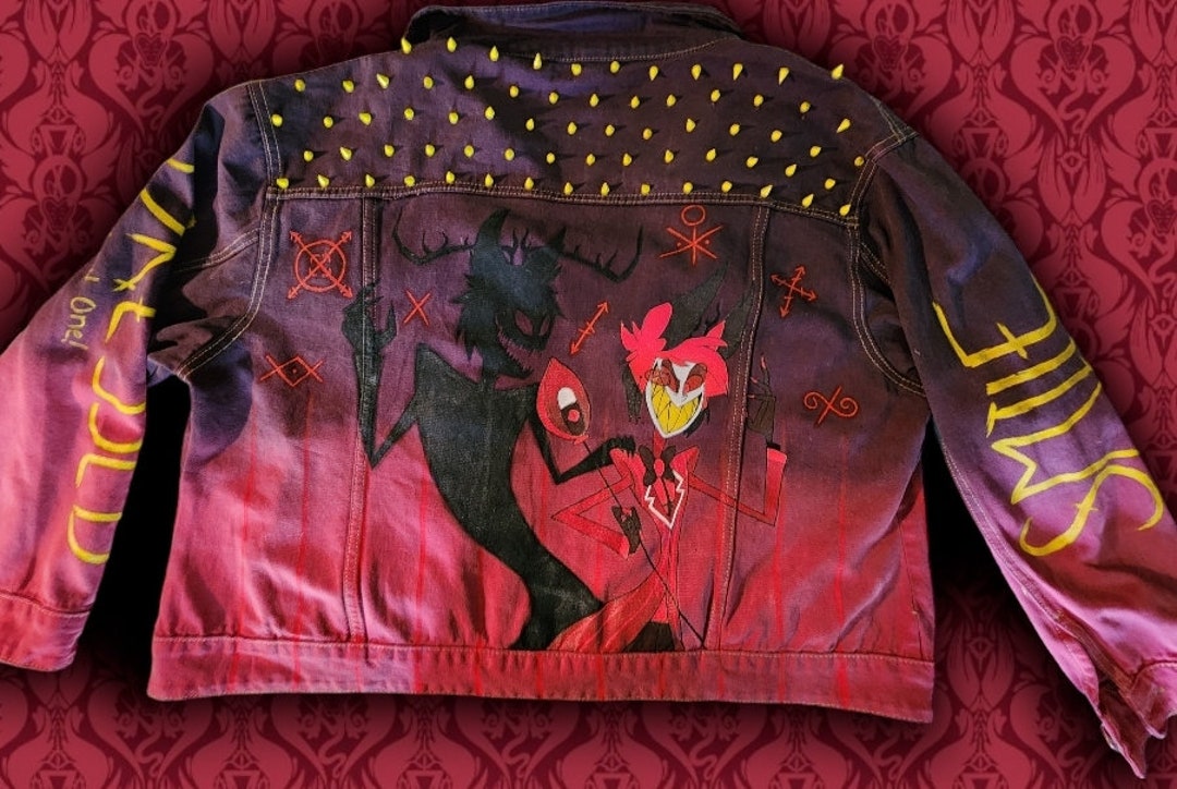 Alastor Hazbin Hotel Jacket Custom Handpainted - Etsy