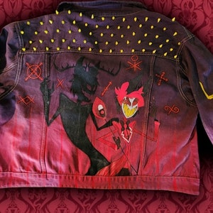 Alastor Hazbin Hotel Jacket Custom Handpainted - Etsy