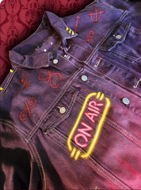 Alastor Hazbin Hotel Jacket Custom Handpainted - Etsy