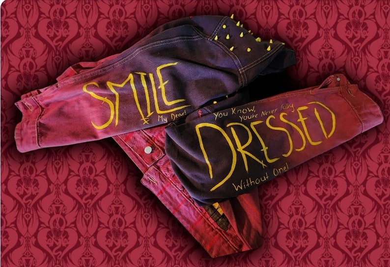 Alastor Hazbin Hotel Jacket Custom Handpainted - Etsy