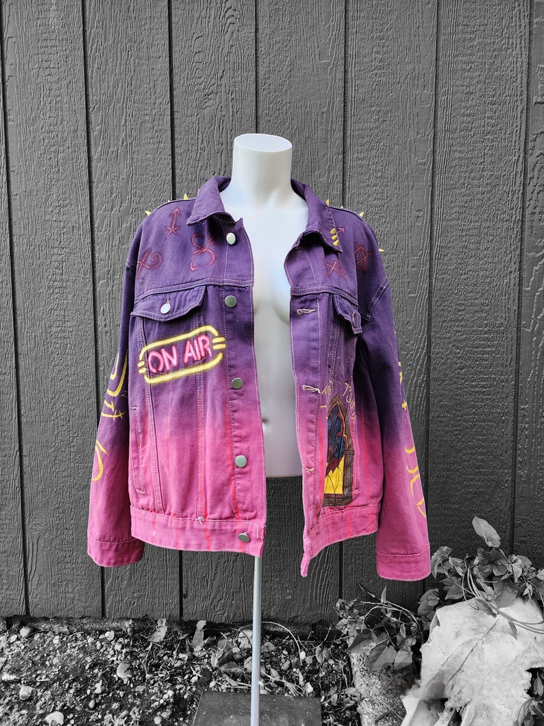 Alastor Hazbin Hotel Jacket Custom Handpainted - Etsy