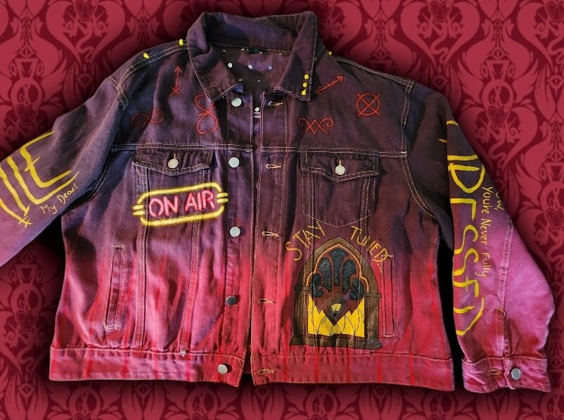 Alastor Hazbin Hotel Jacket Custom Handpainted - Etsy