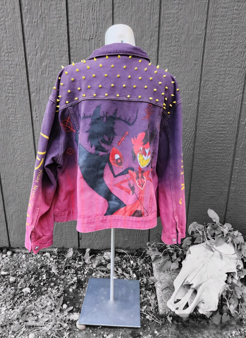 Alastor Hazbin Hotel Jacket Custom Handpainted - Etsy