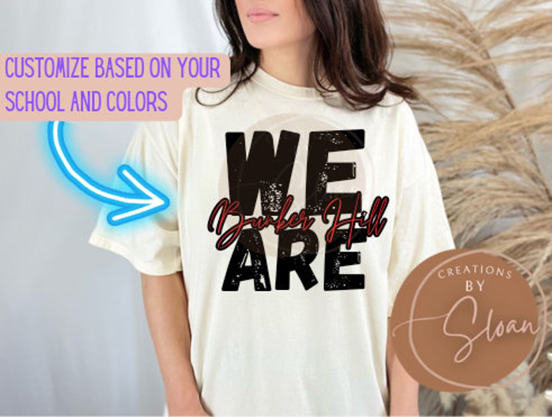 We Are SCHOOL LOGO or TOWN Customizable Png File - Etsy