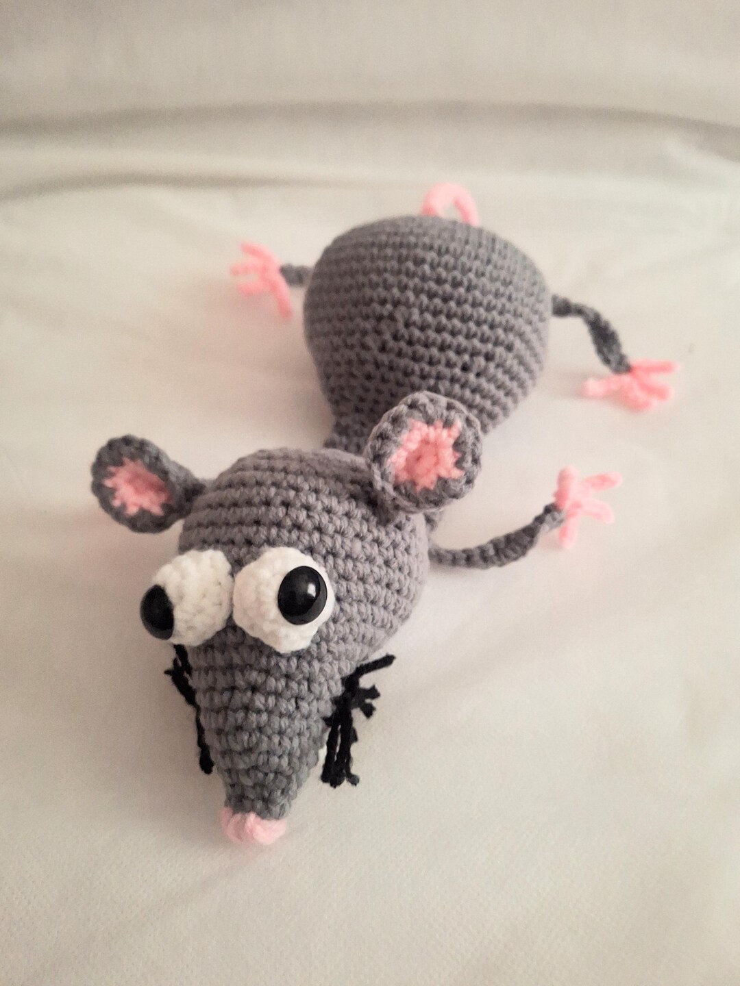Crochet Squashed Rat Mouse Door Stop Stopper Home Accessory - Etsy