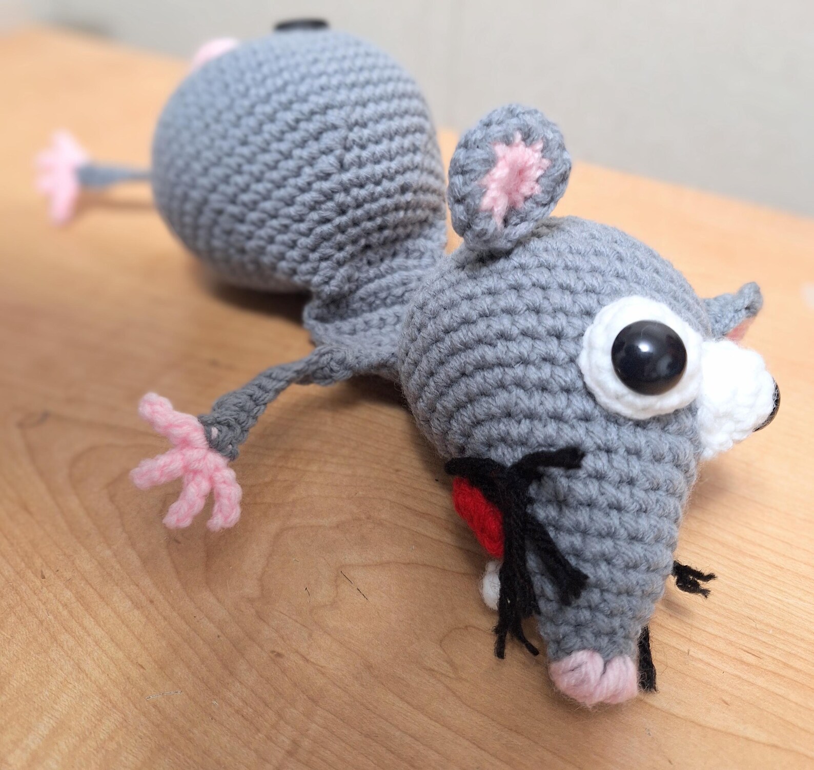 Crochet Squashed Rat Mouse Door Stop Stopper Home Accessory - Etsy