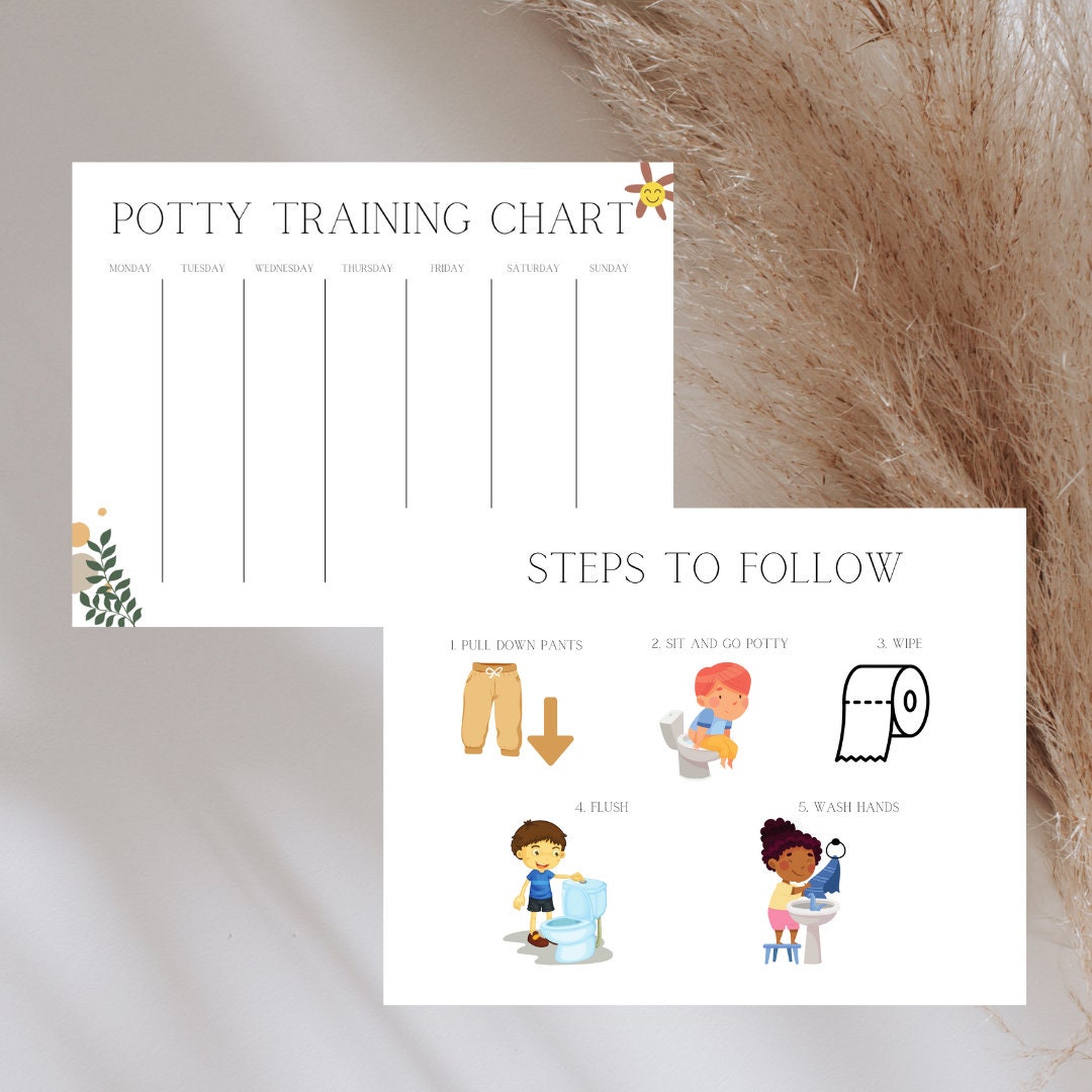 Potty Training Sticker Chart and Steps to Follow - Etsy