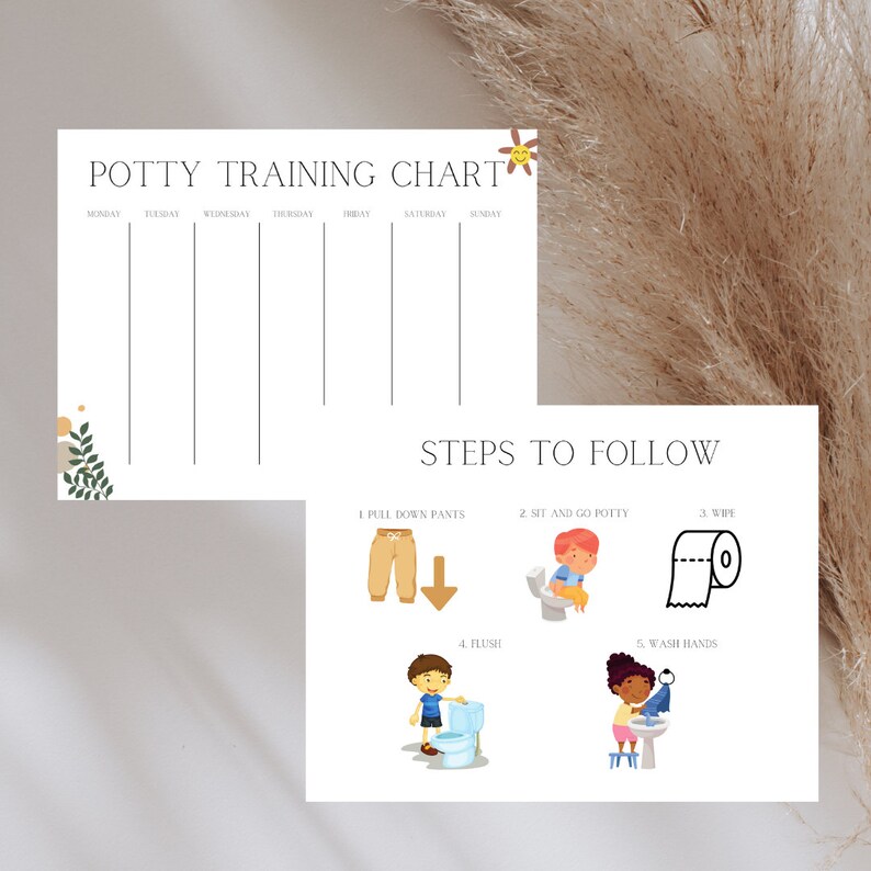 Potty Training Sticker Chart and Steps to Follow - Etsy