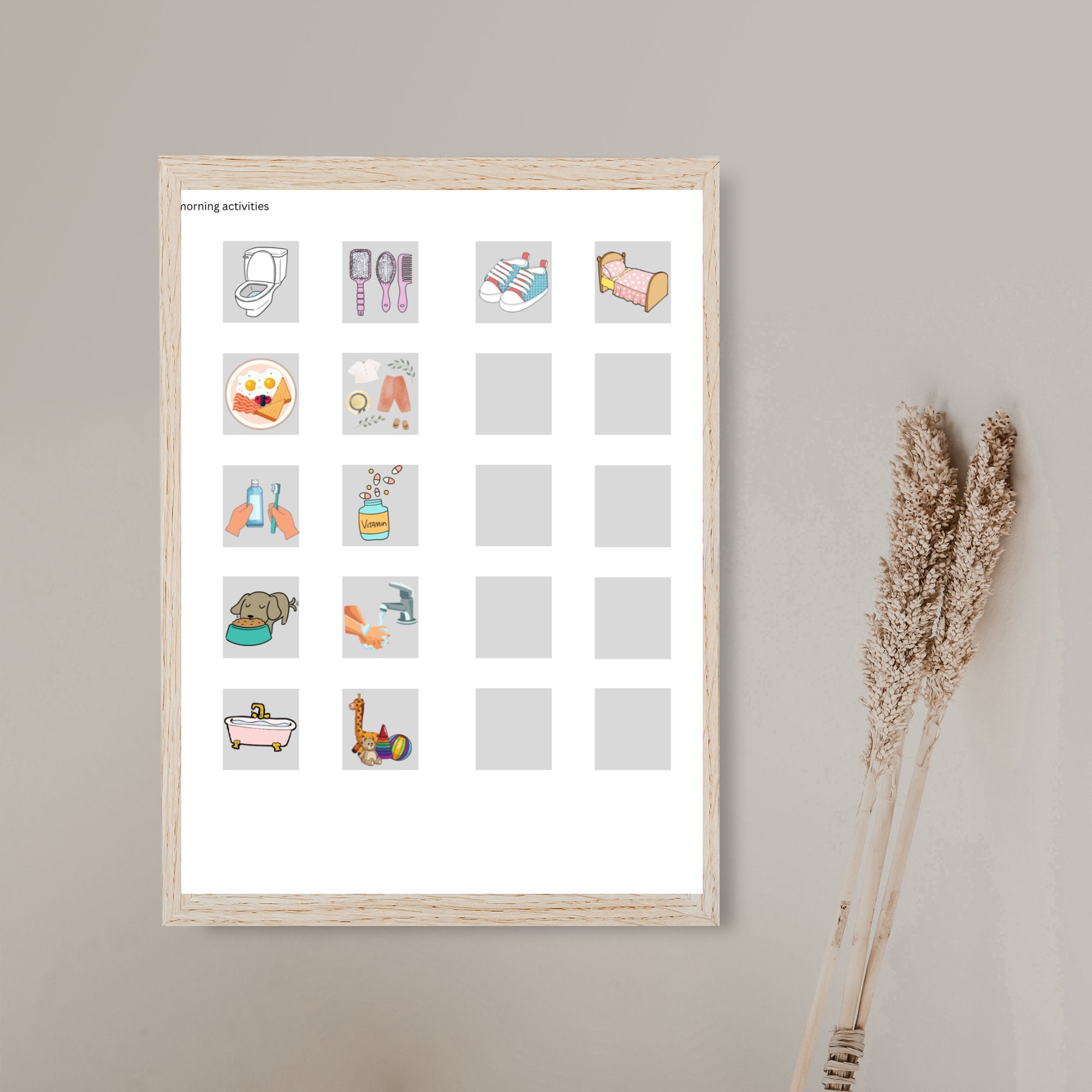 Toddler's Morning/nighttime Routine Chart - Etsy