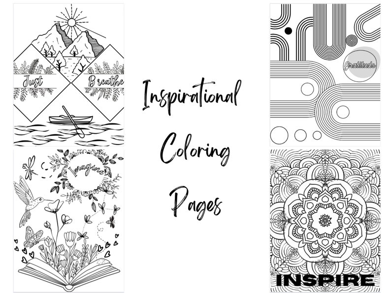 Inspirational Coloring Pages - Etsy