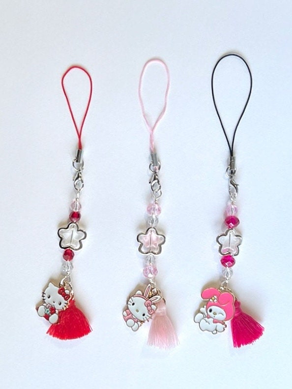 Hello Kitty Phone Charm - Etsy