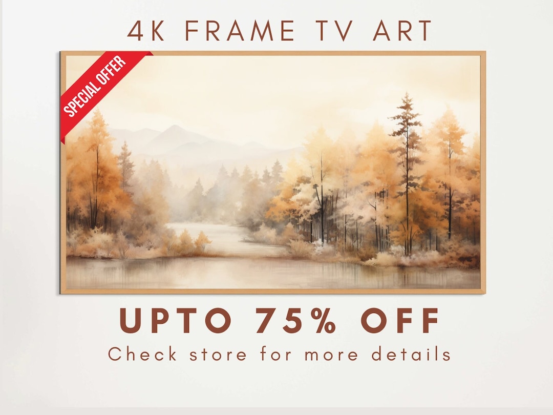 Samsung Frame Tv Art Autumn Frame Tv Art Autumn Lake Frame Tv Art Fall ...