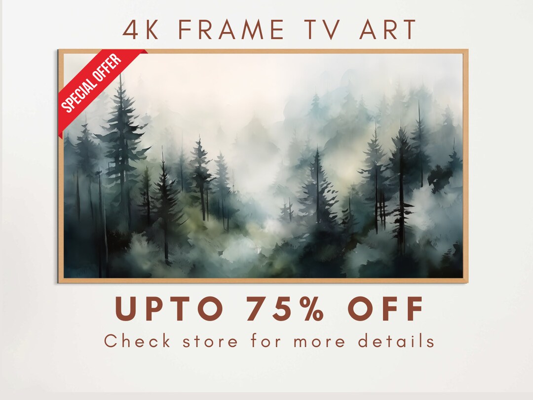 Samsung Frame TV Art Landscape Frame Tv Art Forest Frame Tv Art Misty ...