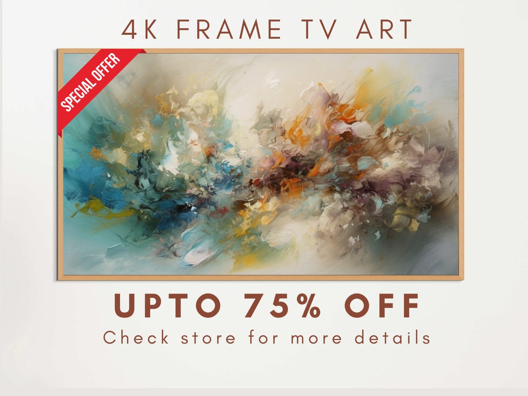 Samsung Frame TV Art, Graceful, Colorful, Vibrant TV Art, 4K Tv Frame ...