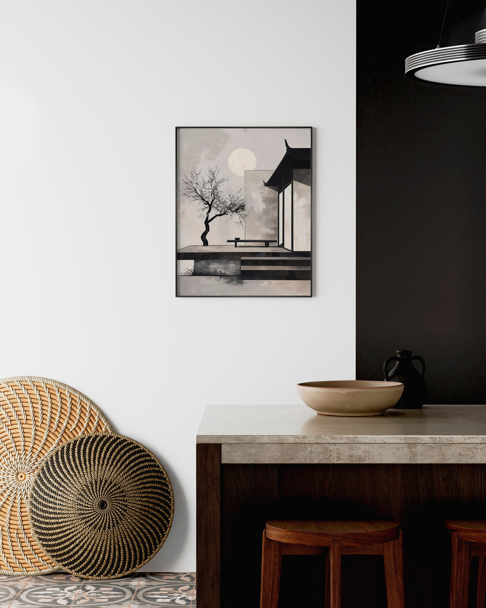 Japandi Scandinavian Wall Art Print Minimalist Modern Neutral Colors ...