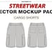 Streetwear Cargo Shorts Vector Mockup (AI & PNG) - Etsy
