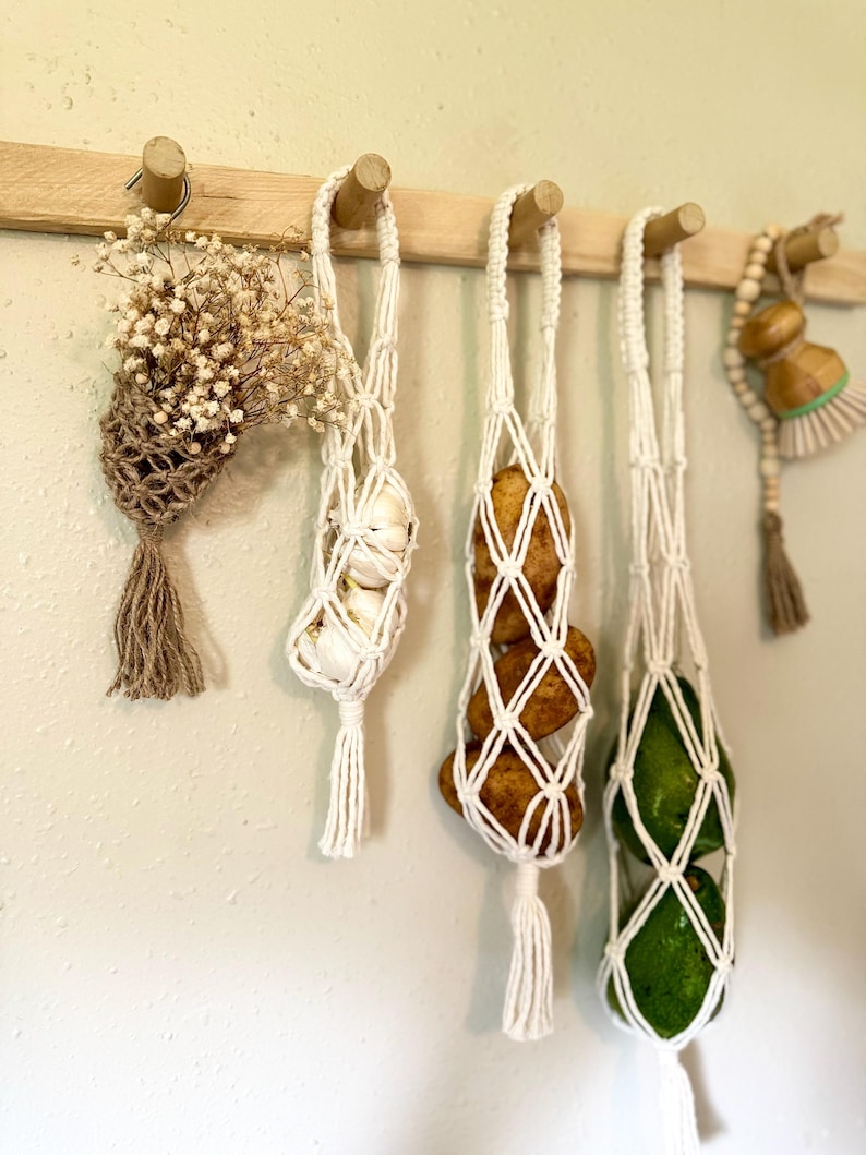 VEGETABLE FRUIT HOLDER Macrame Fruit Handmade Eco Friendly Wall Art ...