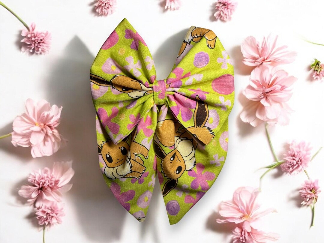 Eevee Pokemon Bow, Eevee Bow, Switch Game Bow, Nerd Bow, Cute Sailor ...