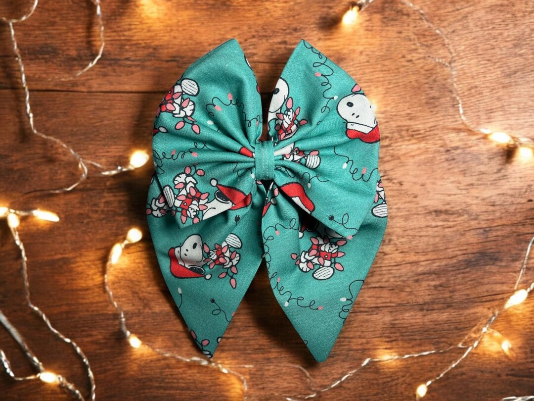 Peanuts Inspired Fable Style Bow, Snoopy Christmas Bow, Long Tail ...