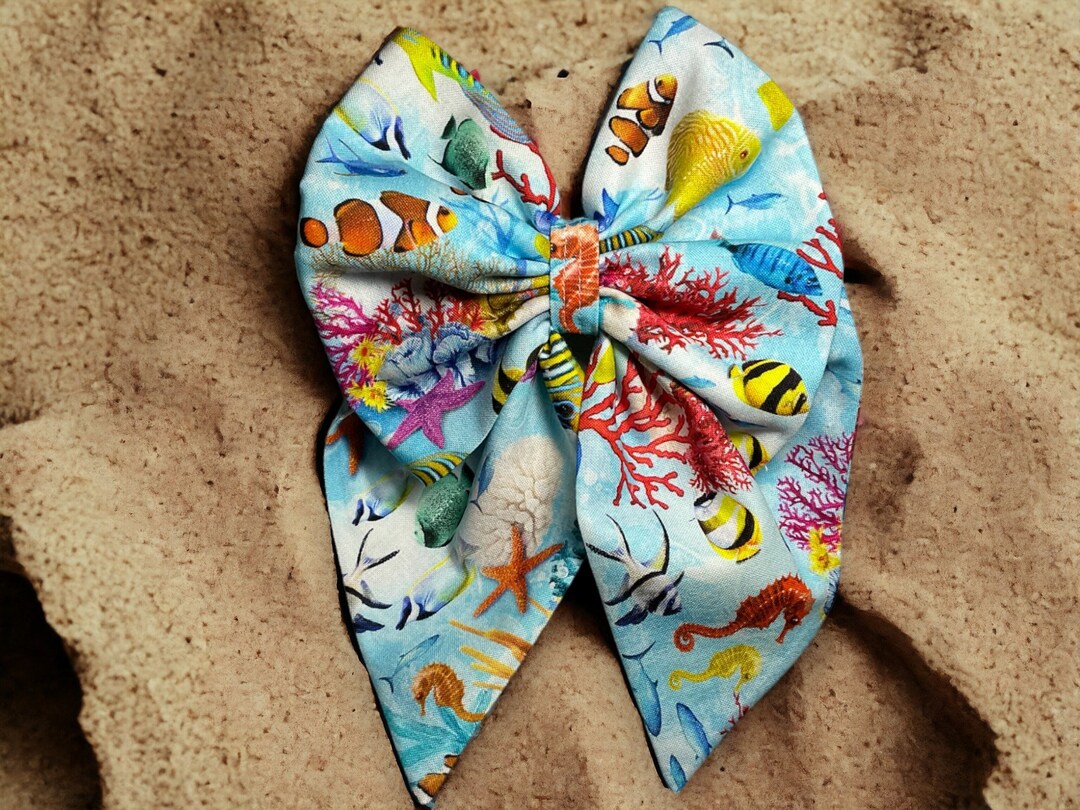 Fish Are Friends Bow, Cast Costume Bow, Ocean Bow, Cute Sailor Bow ...