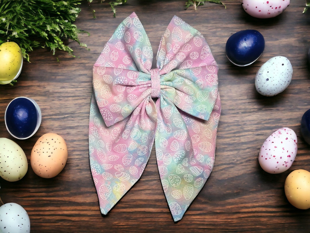Pastel Eggs Bow, Cute Sailor Bow, Long Tail Bow, Adult Fable Bow, Kid's ...