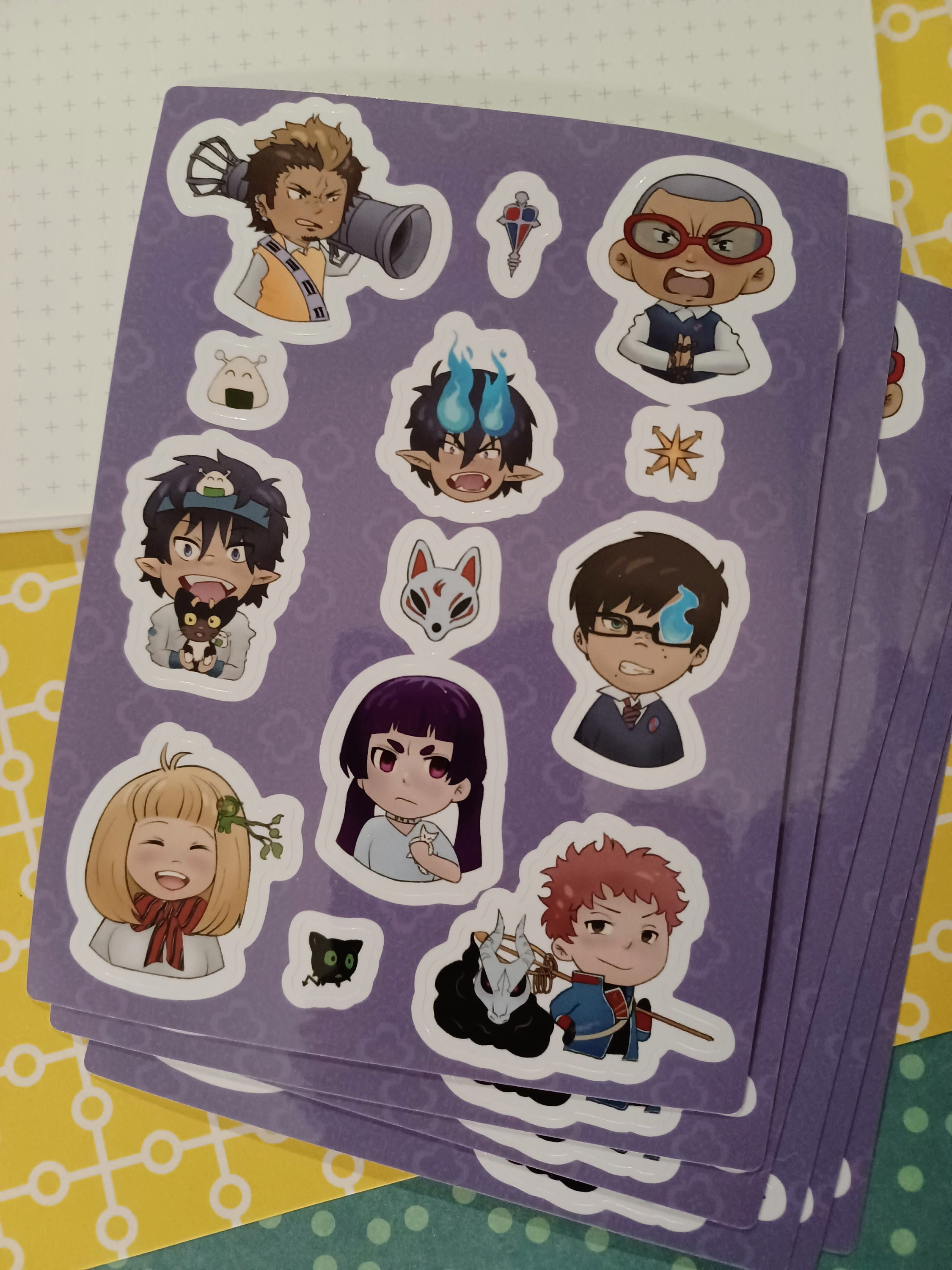Blue Exorcist Sticker Sheet - Etsy