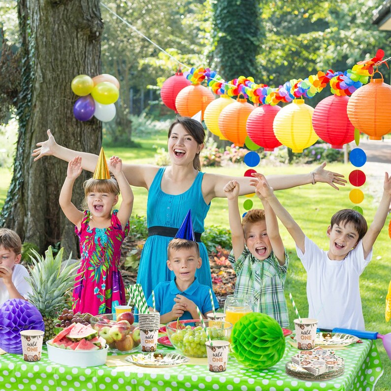 Wild ONE Birthday Decorations Wild ONE Tableware Jungle Party ...