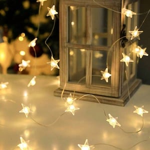 Battery Operated Star Fairy Lights, Star LED Lights, String Lights ...