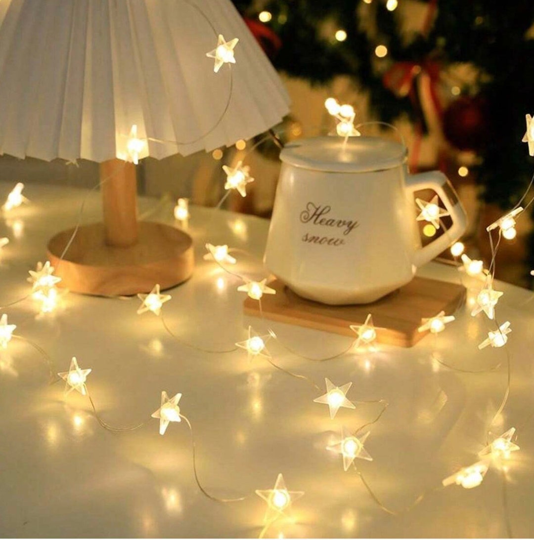 Battery Operated Star Fairy Lights, Star LED Lights, String Lights ...