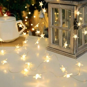 Battery Operated Star Fairy Lights, Star LED Lights, String Lights ...