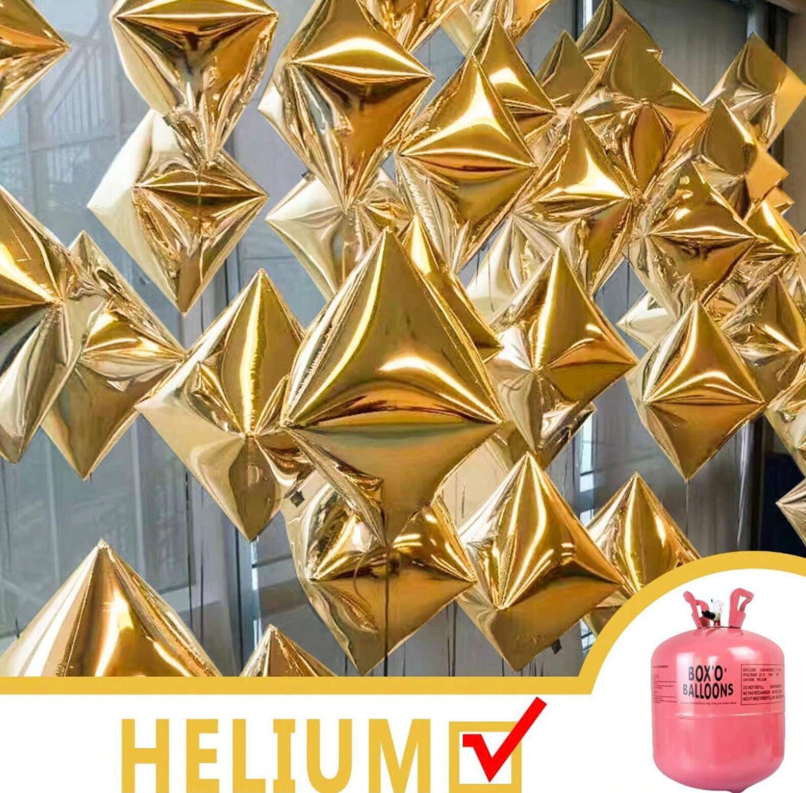 6pcs Silver Diamond Foil Balloons, 22-inch Giant 4d Foil Balloons and ...