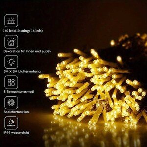 3m Light Led Curtain String Lights USB With Remote for Wedding, Party ...