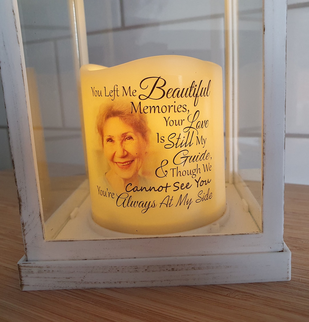 Photo Personalised Memorial LED Flicker Candle Lantern - Etsy