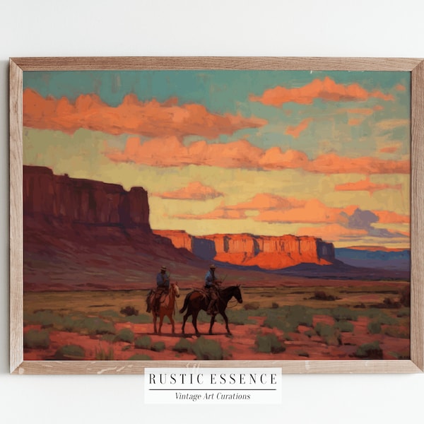 Cowboy Painting - Etsy