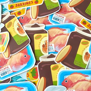 Fishy Sticker Bundle of THREE - Etsy