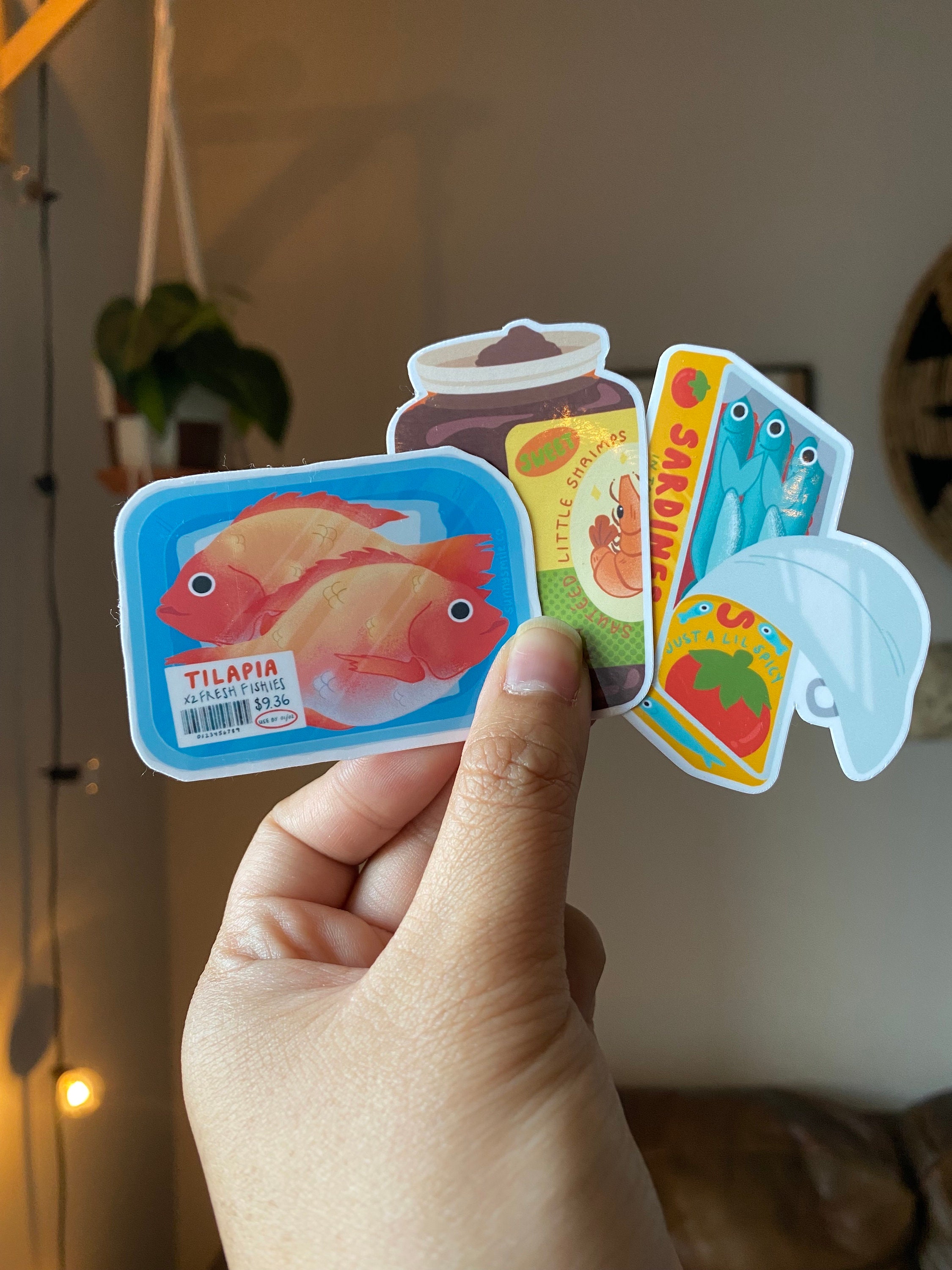 Fishy Sticker Bundle of THREE - Etsy