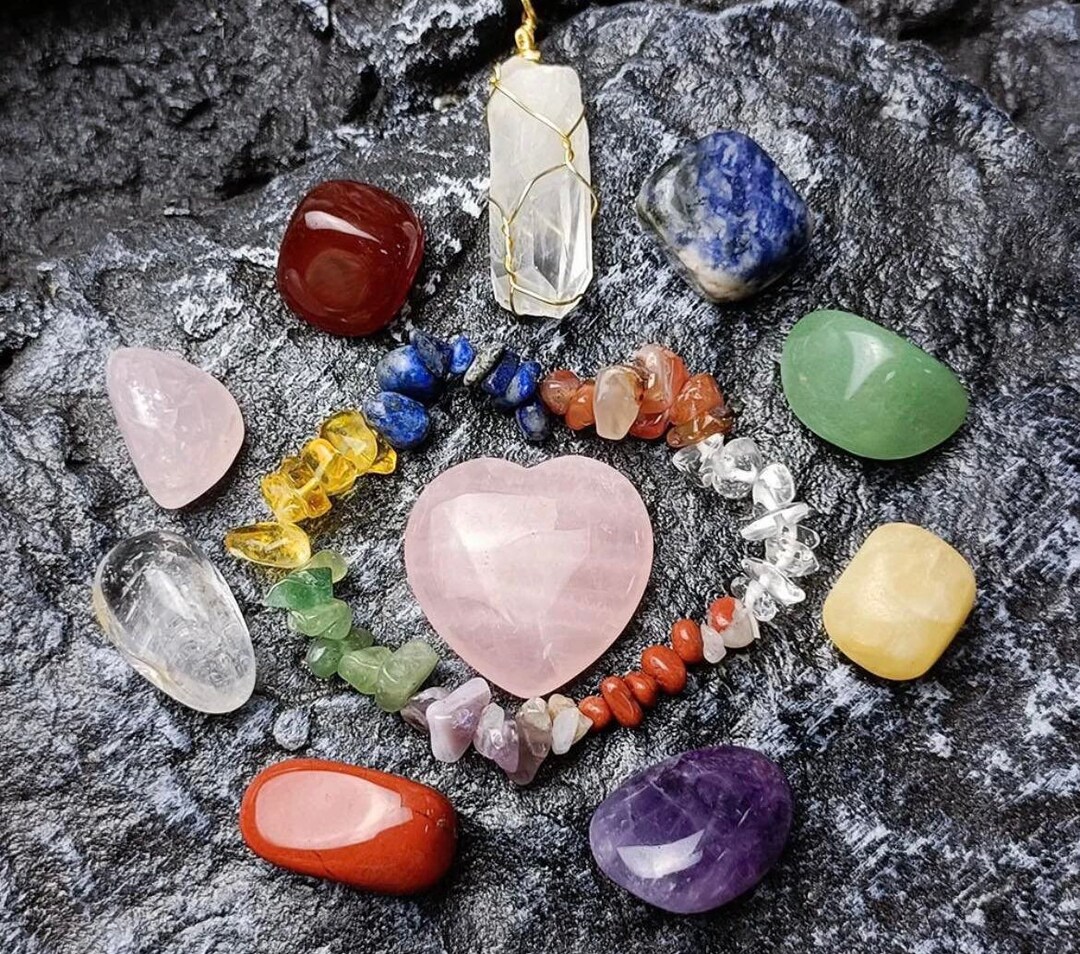 Beginner Crystal Set 11 Pcs Starter Kit Raw Crystal Healing Crystal