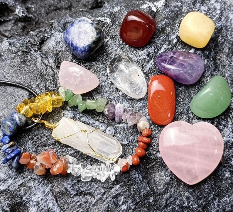 Beginner Crystal Set-11 Pcs Starter Kit-raw Crystal-healing Crystal ...