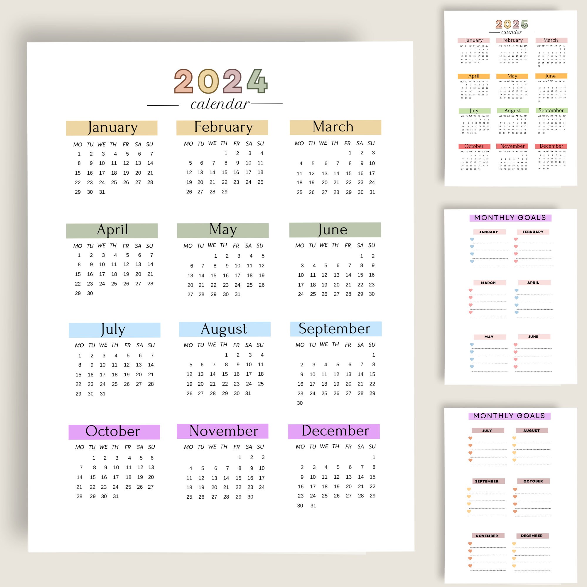 Bullet Journal Yearly Planner, Colorful Advanced Yearly Trackers ...