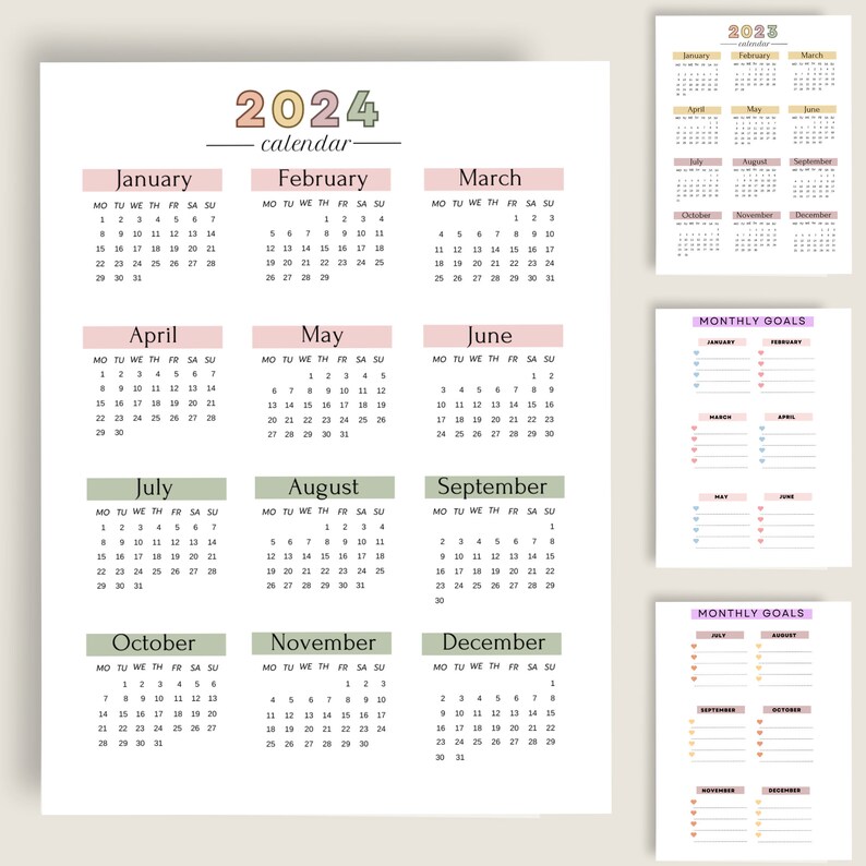 Bullet Journal Yearly Planner Colorful Advanced Yearly - Etsy