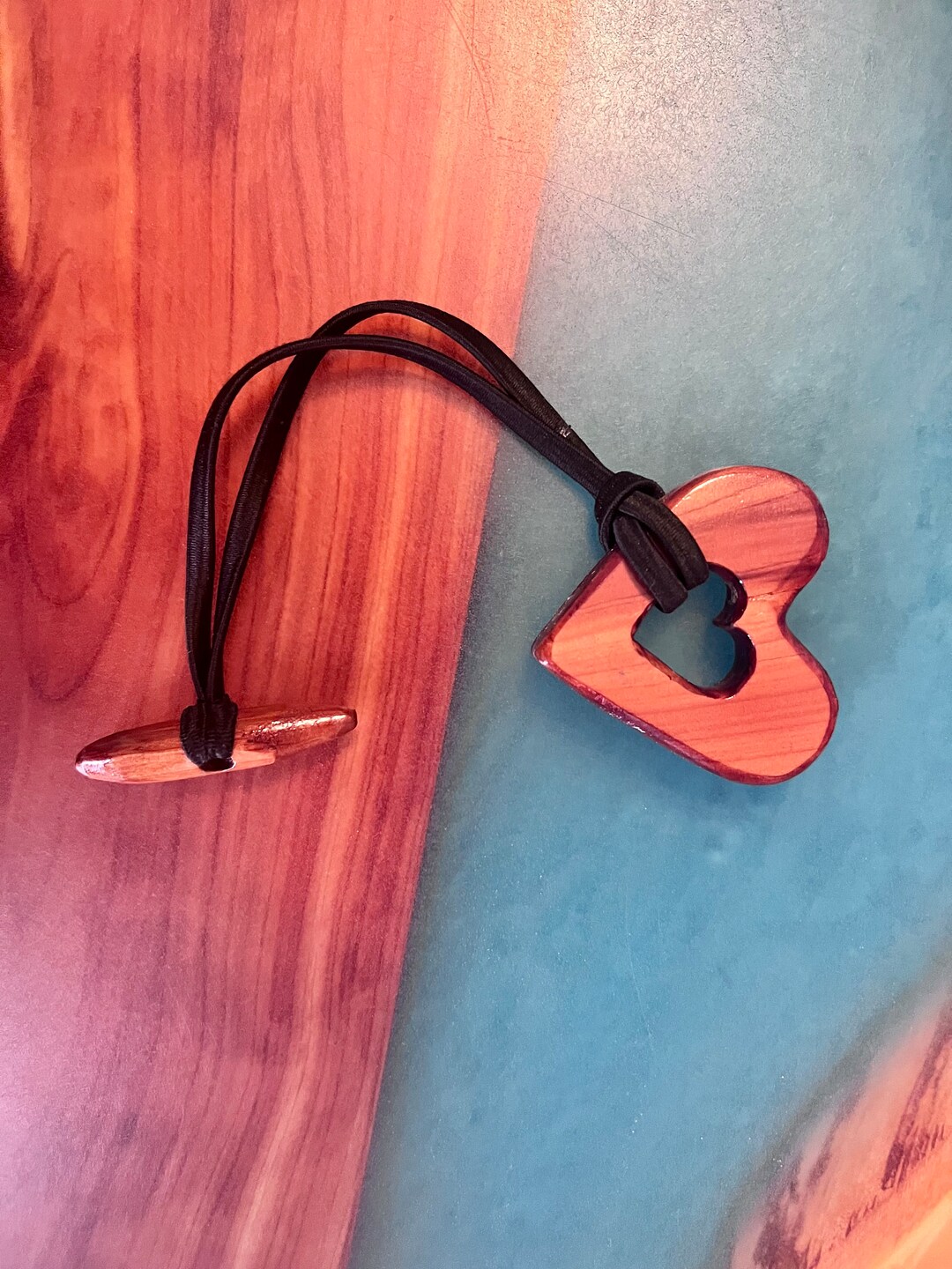 Red Cedar Heart Carved Dreadlock Hair Tie - Etsy
