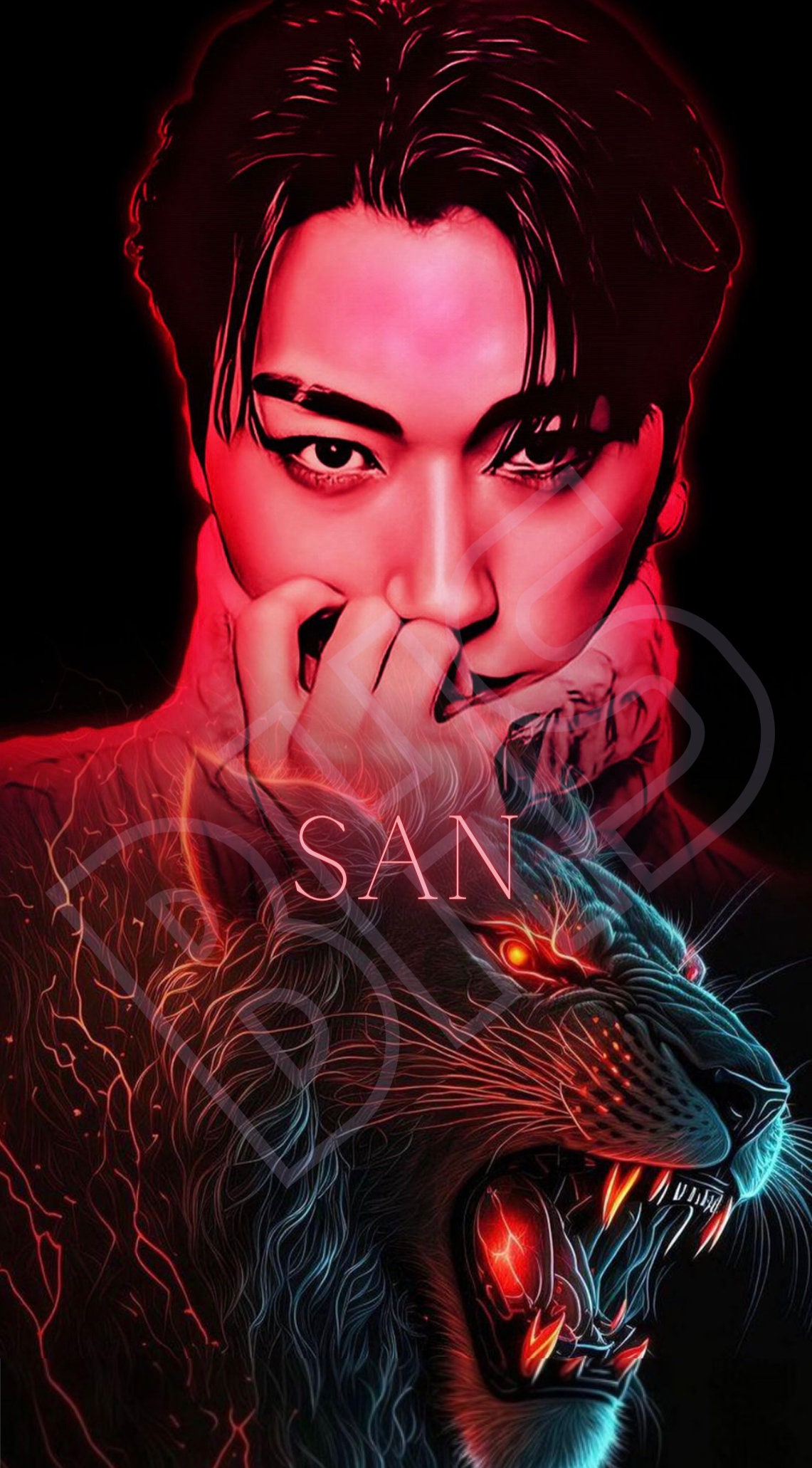 Ateez San Fan Art - Etsy