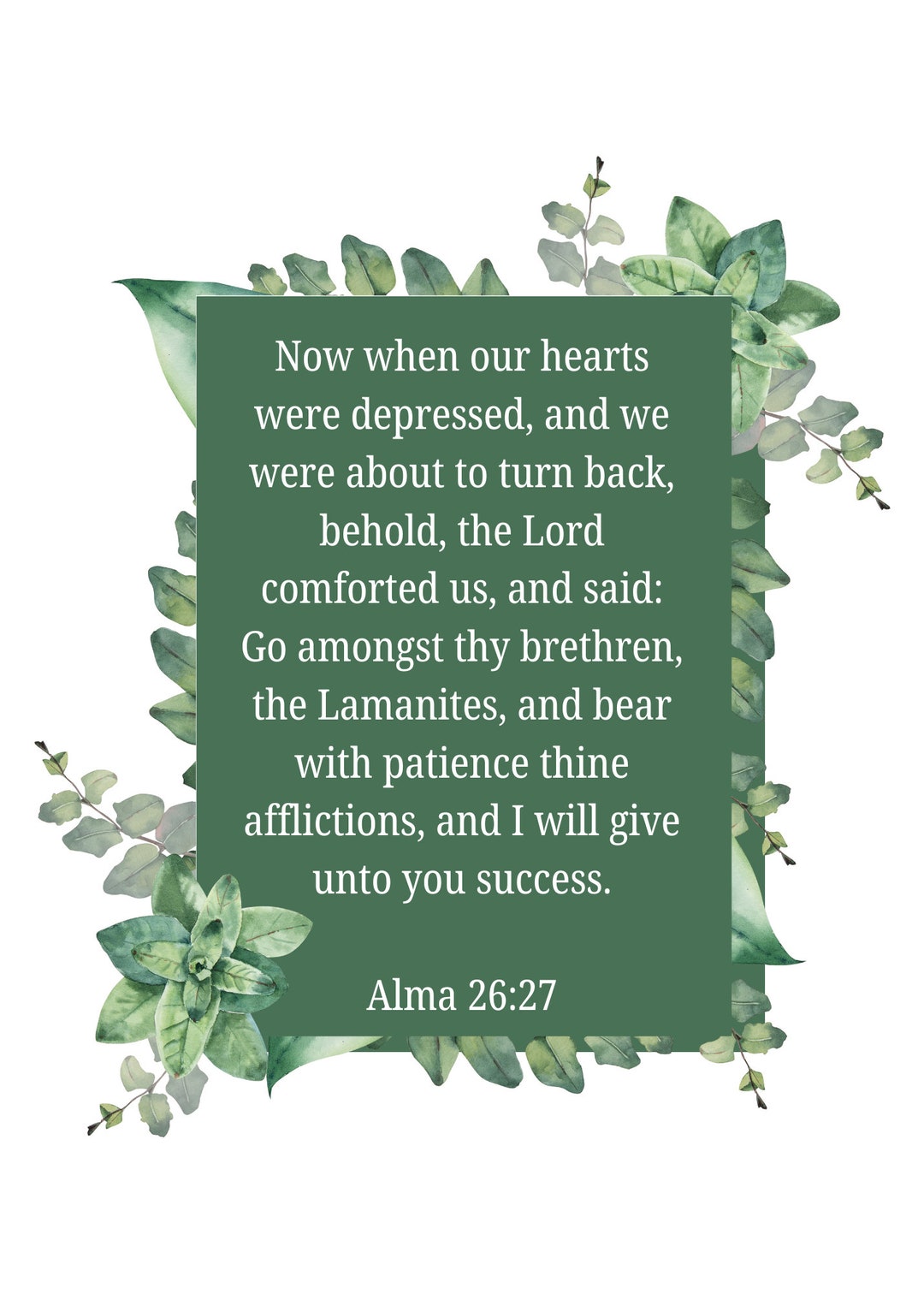 Alma 26:27 Book of Mormon Quotes, Home Décor, LDS Come Follow Me ...