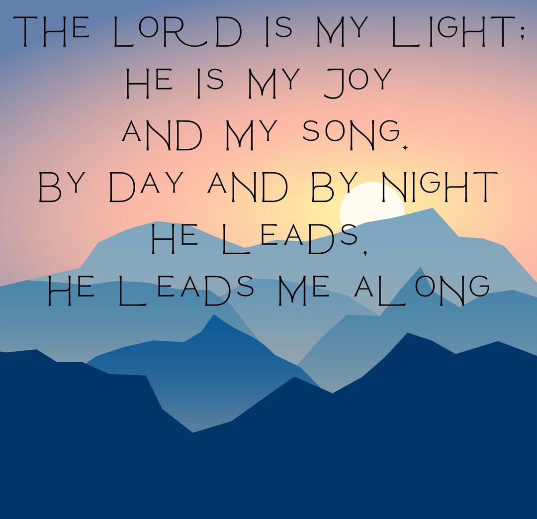 The Lord is My Light Christian Printable, LDS Digital Download, Relief ...