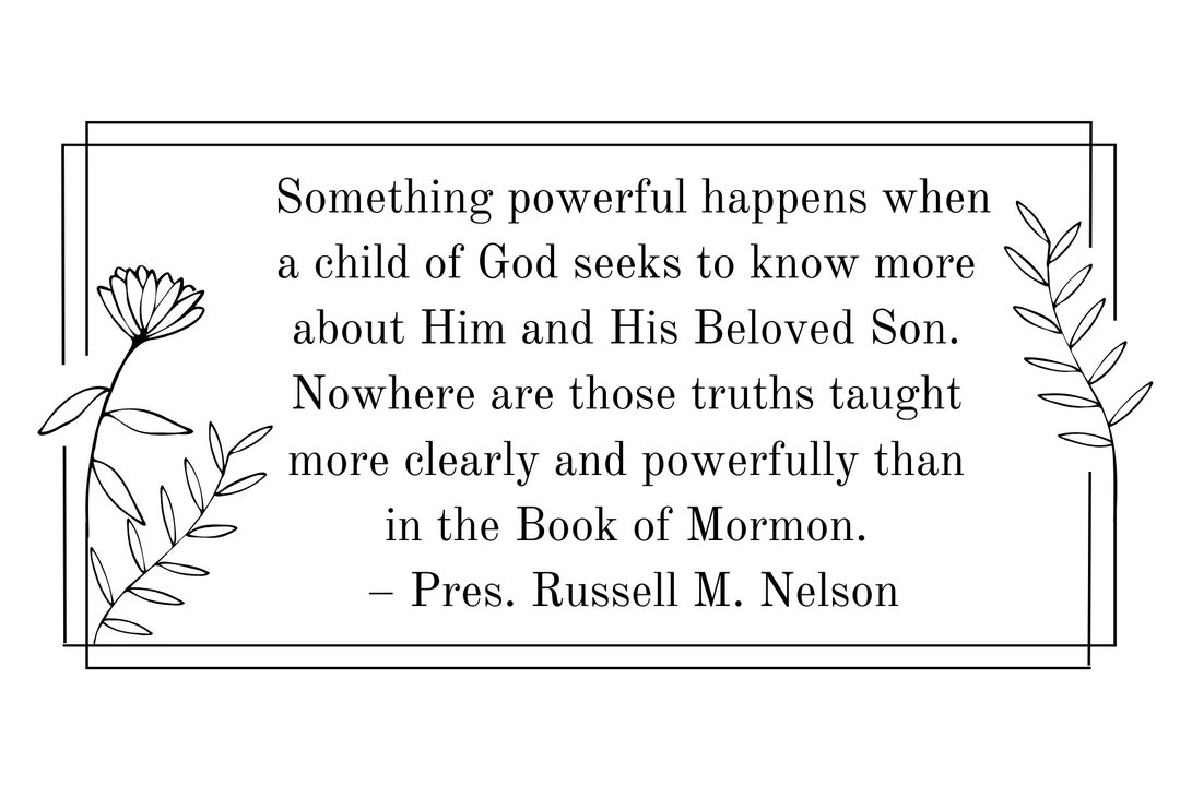 LDS Quotes, Book of Mormon Blessings, Wall Art, Home Décor, Ministering ...